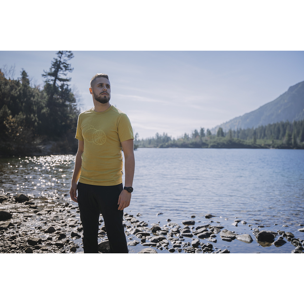 Pánské triko Warg Merino Lemon 165 Short | 4camping.cz