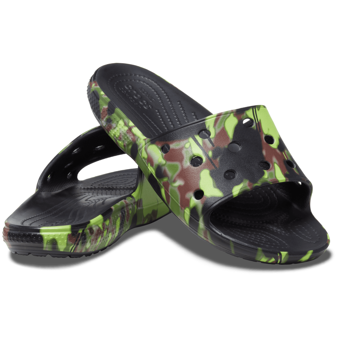 Pánské pantofle Crocs Classic Spray Camo Slide | 4camping.cz