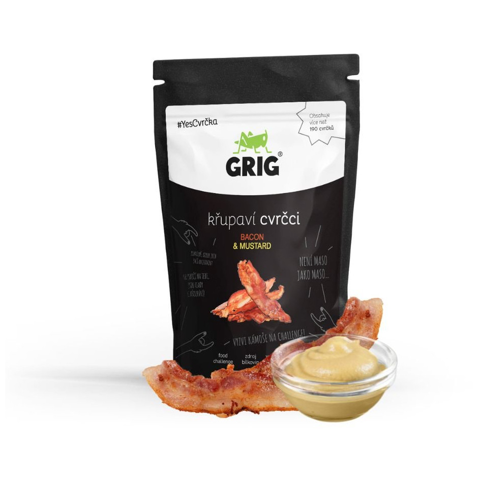 Jedlí cvrčci Grig Bacon & Mustard | 4camping.cz
