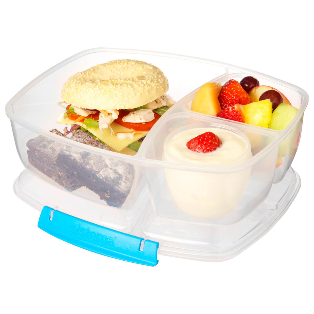 Obědový box Sistema Triple Split Lunch 2L | 4camping.cz