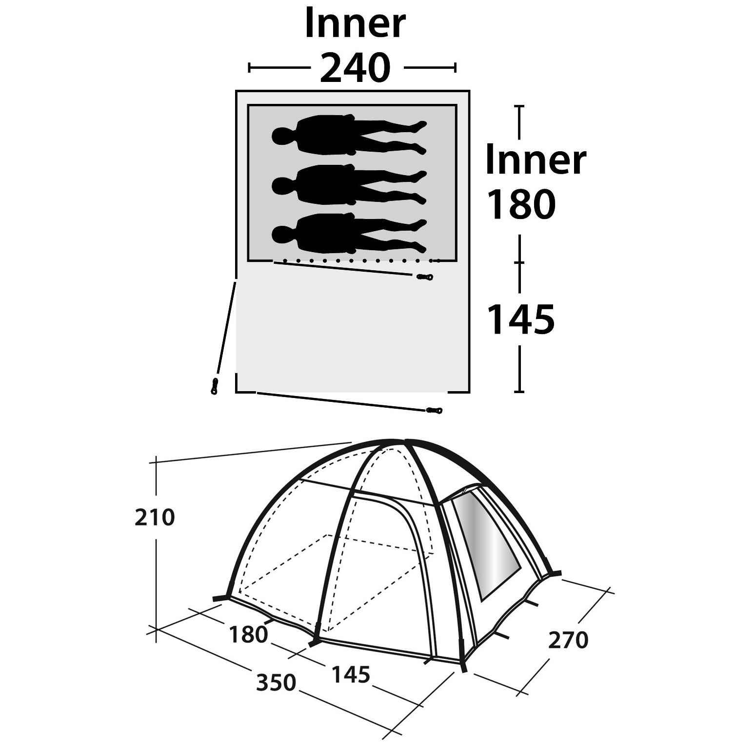 Stan Outwell Arizona 300 (2019) | 4camping.cz