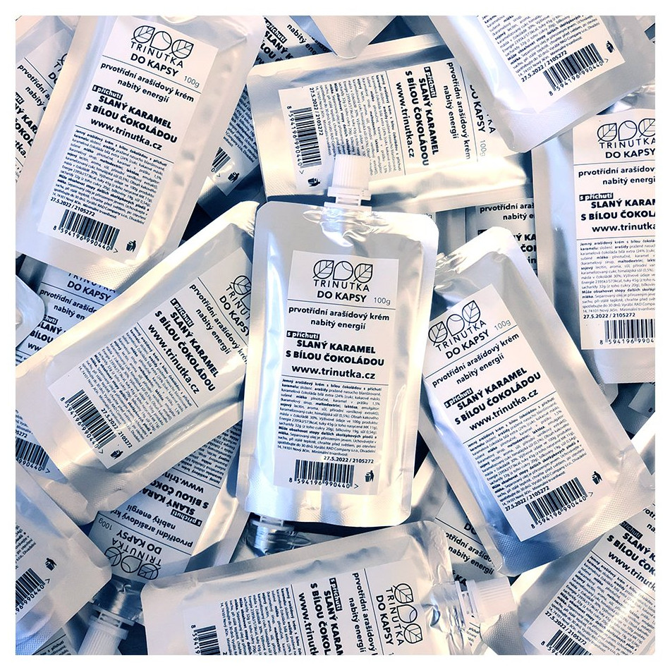 Kapsička TriNutka Slaný karamel s bílou čokoládou 100g | 4camping.cz