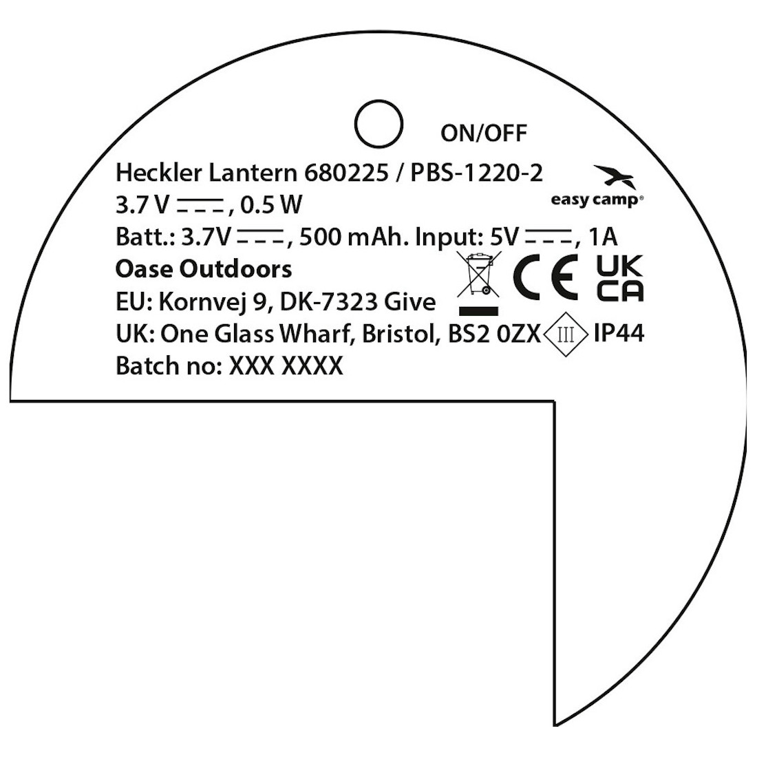 Lucerna Easy Camp Heckler Lantern | 4camping.cz