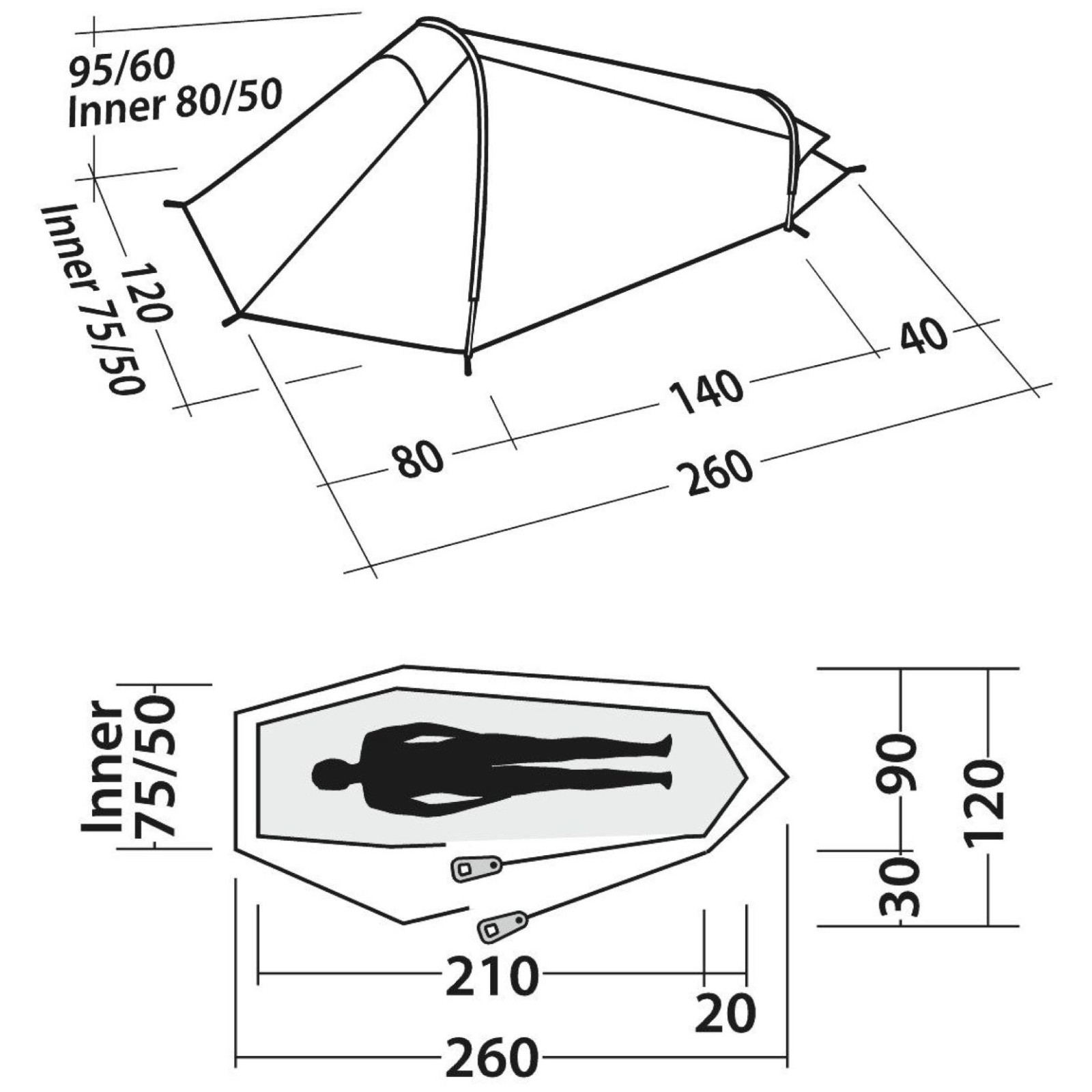 Turistický stan Easy Camp Geminga 100 Compact | 4camping.cz
