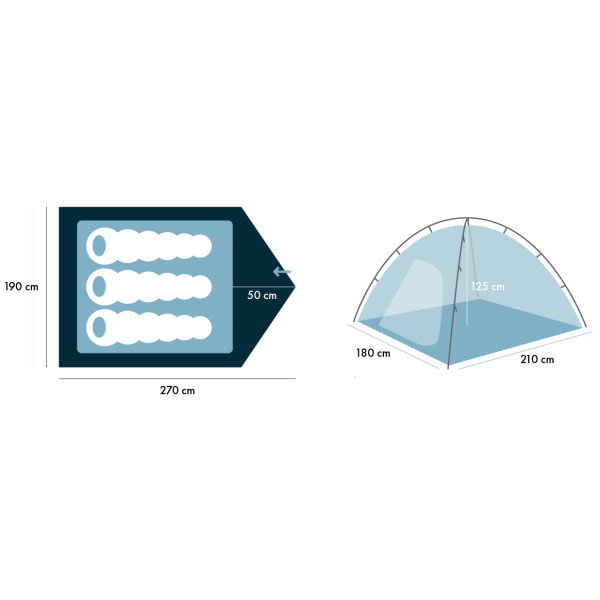Turistický stan Zulu Muti 3 | 4camping.cz