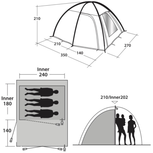Stan Outwell Arizona 300 | 4camping.cz